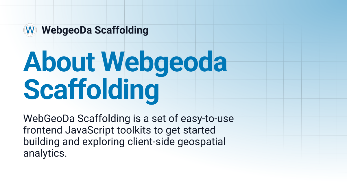 About Webgeoda Scaffolding | WebgeoDa Scaffolding